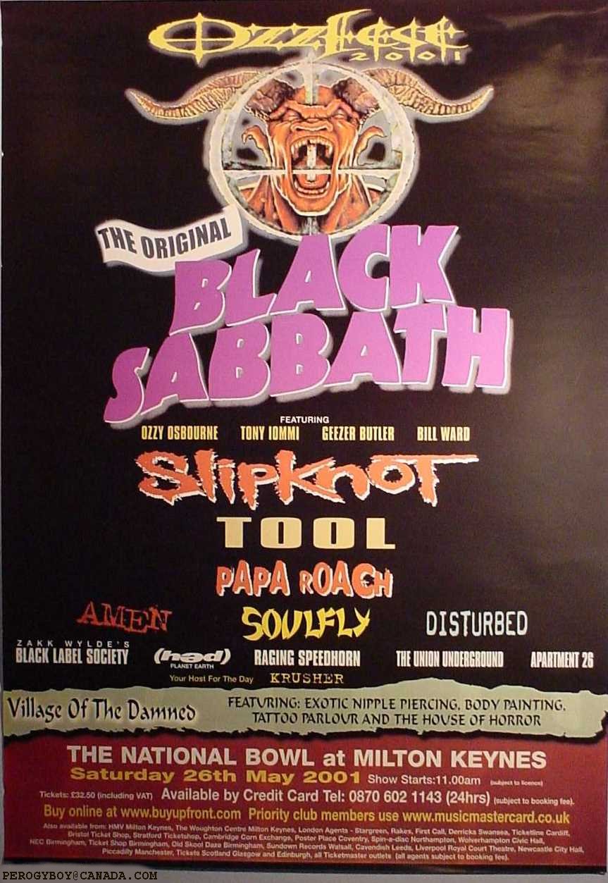 Darryl's Black Sabbath Scrapbook - Calgary Vancouver Seattle shows